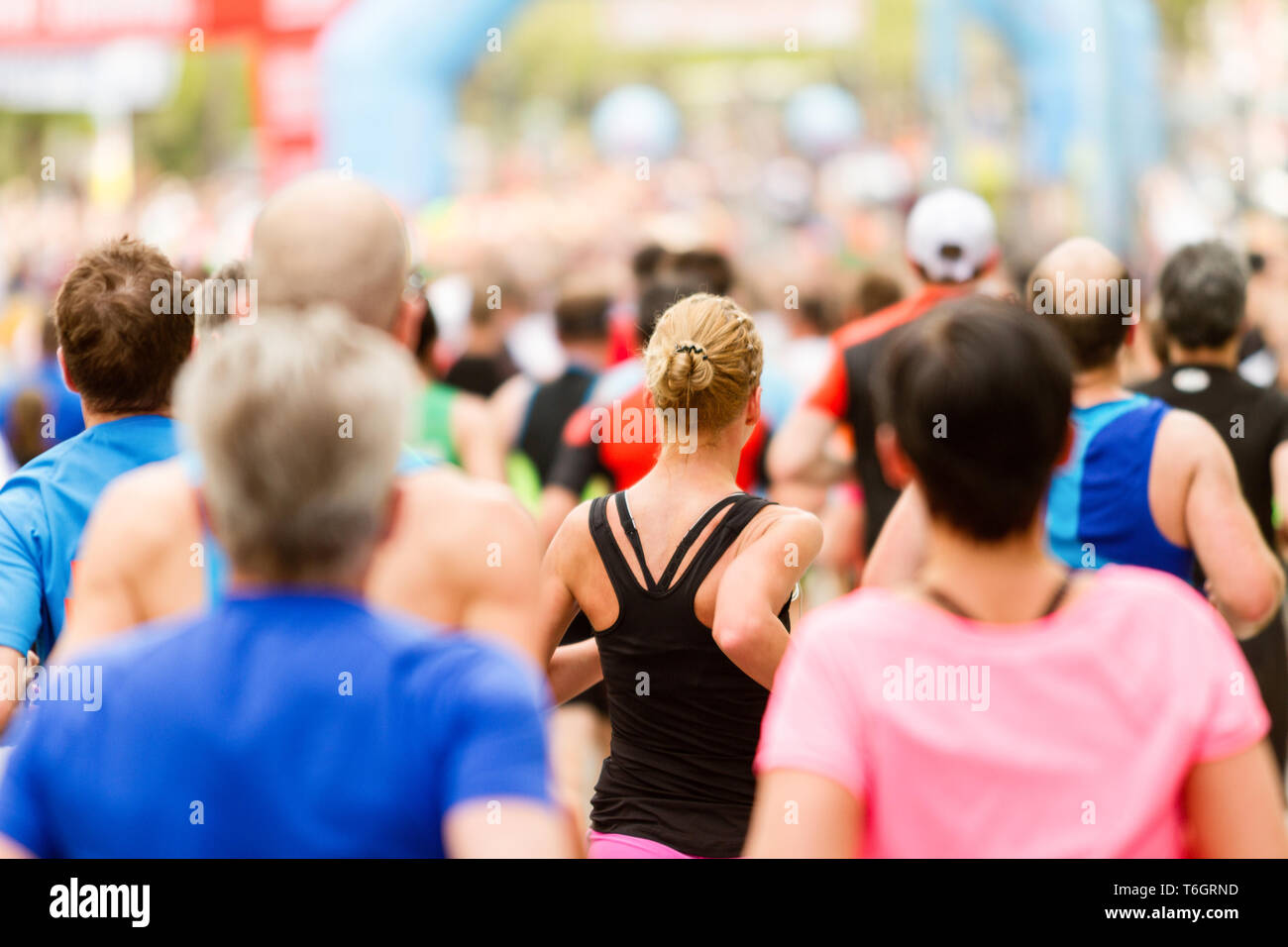 Behind crowd running hi-res stock photography and images - Alamy