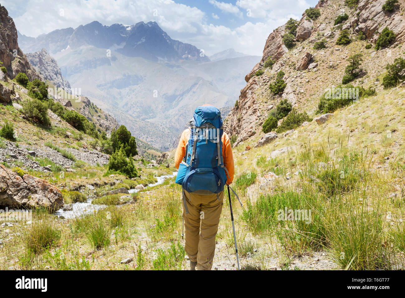 Hike in Fann mountains Stock Photo - Alamy