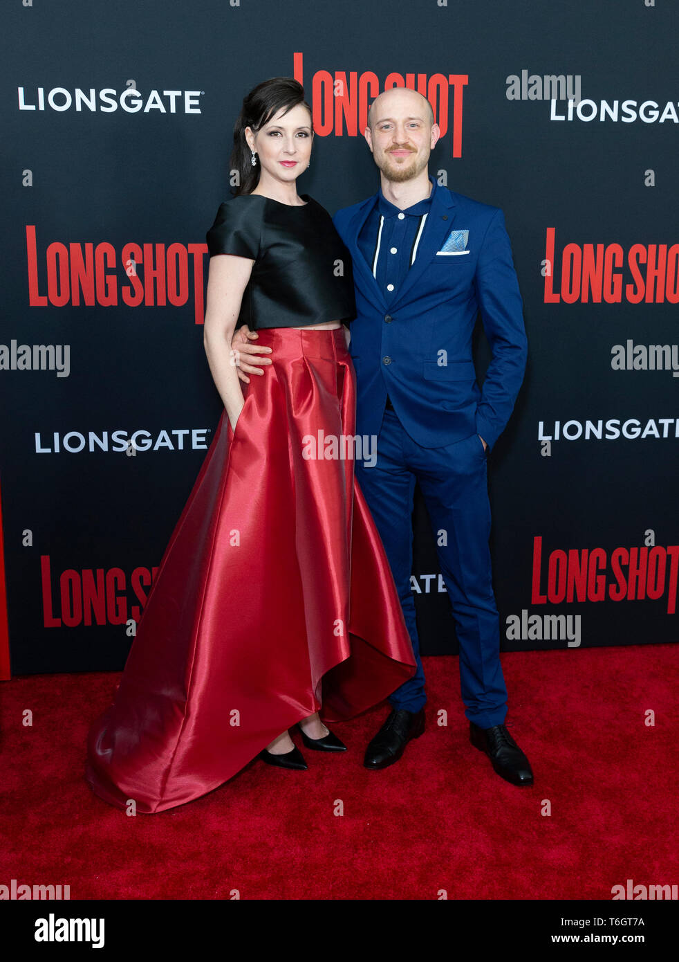 New York, NY - April 30, 2019: Anton Koval (R) attends premiere of Long Shot at AMC Lincoln ...