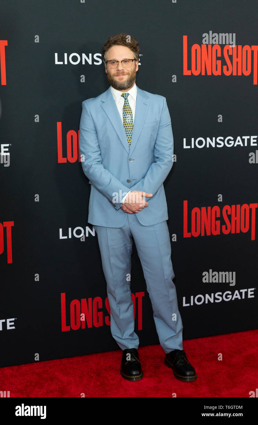 New York, NY - April 30, 2019: Seth Rogen attends premiere of Long Shot ...