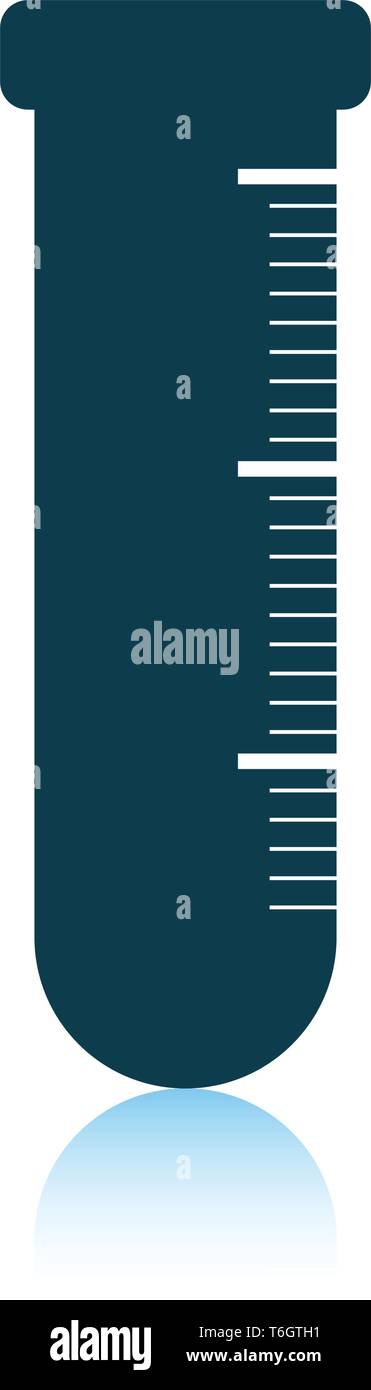 Icon of chemistry beaker. Shadow reflection design. Vector illustration ...