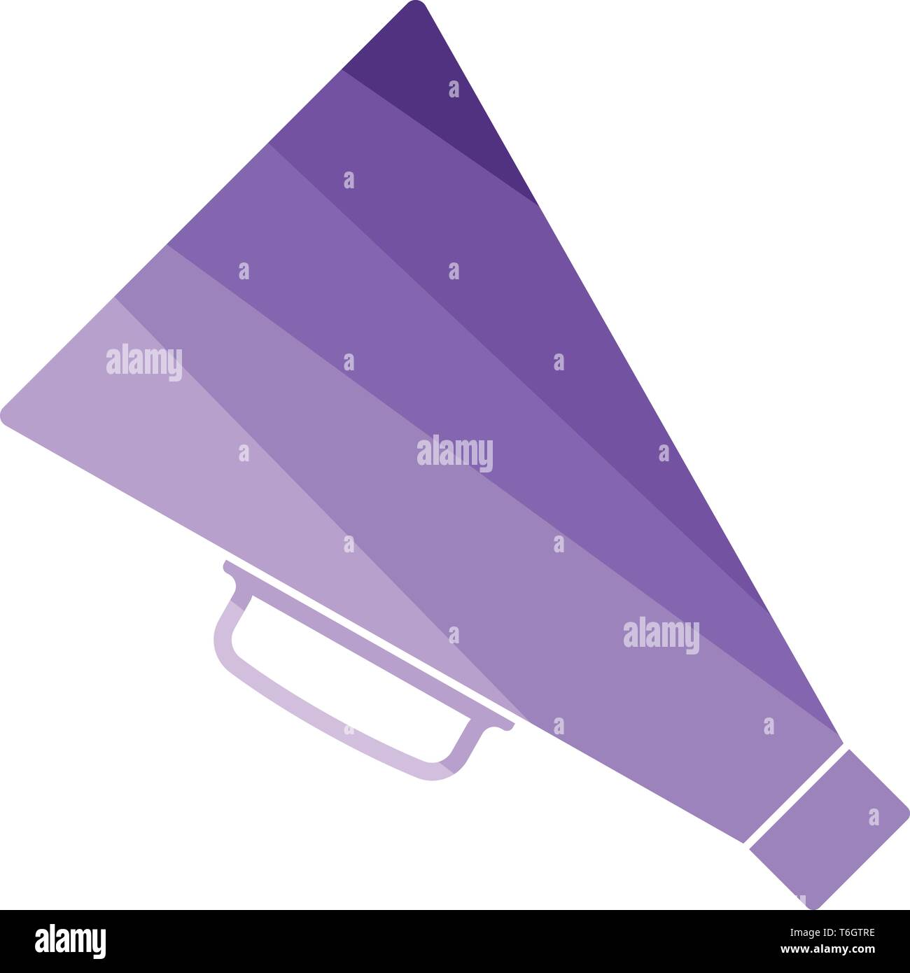 Director megaphone icon. Flat color design. Vector illustration Stock ...