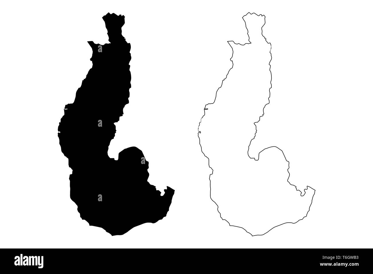 Toliara Province (Provinces of Madagascar, Republic of Madagascar) map vector illustration ...