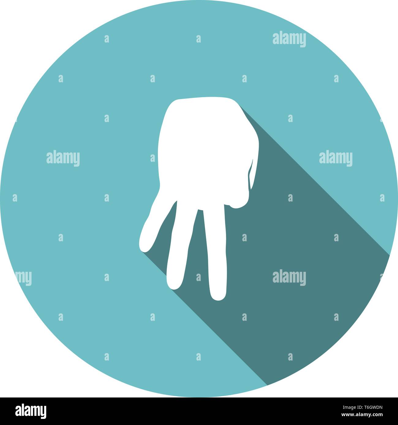 Baseball Catcher Gesture Icon. Flat Circle Stencil Design With Long ...