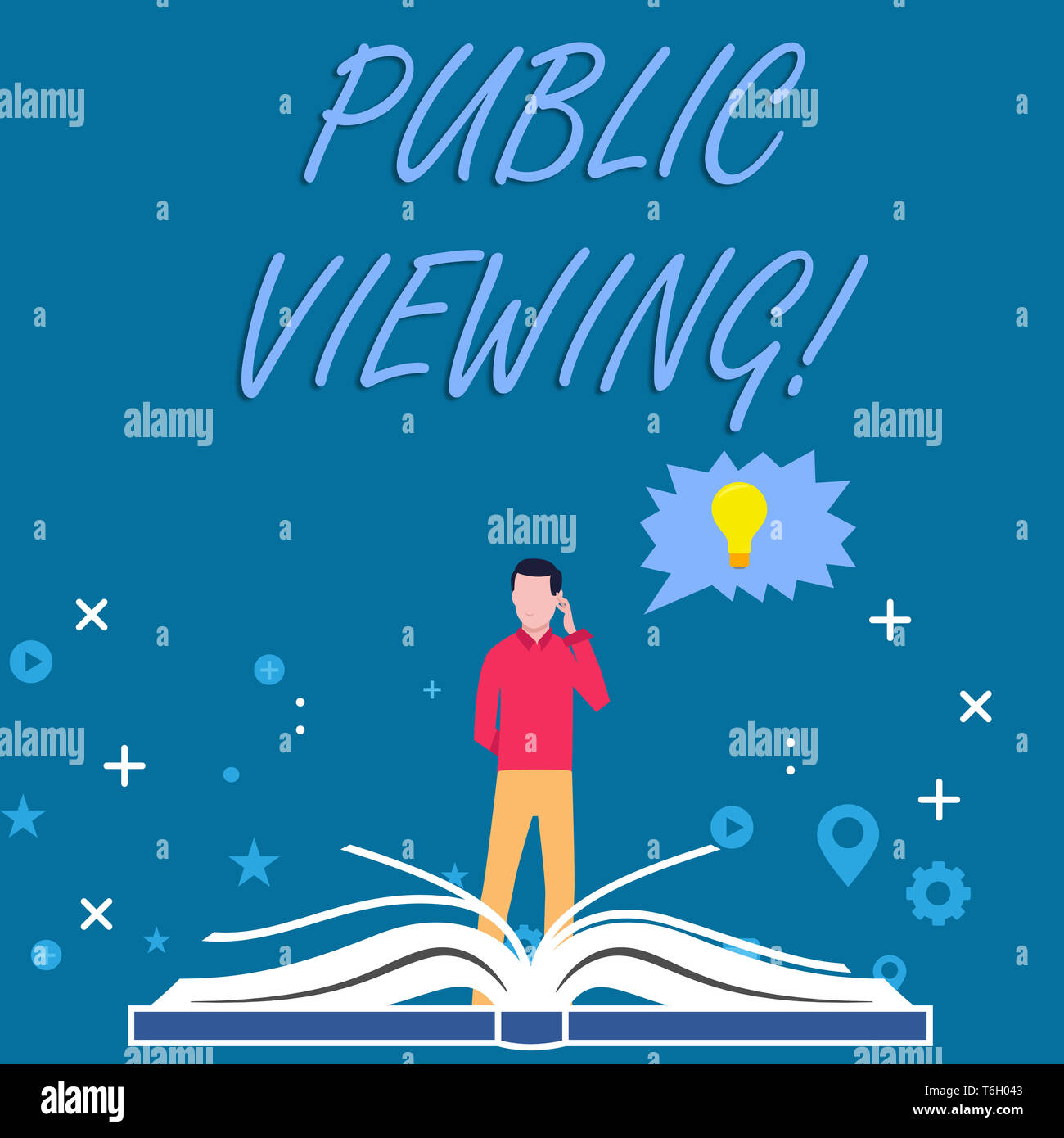 Writing note showing Public Viewing. Business concept for Describes the ...