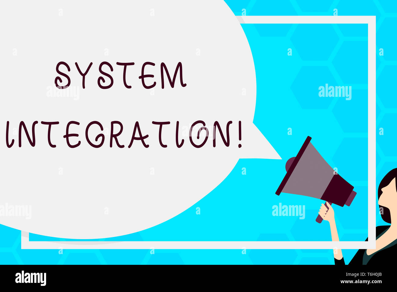 Text sign showing System Integration. Business photo text process of ...