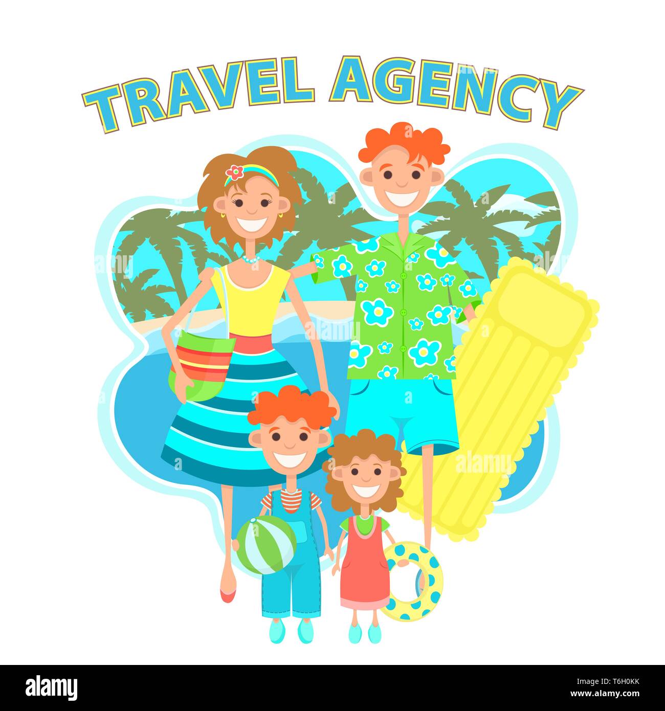 Happy family drawing on beach hi-res stock photography and images - Alamy