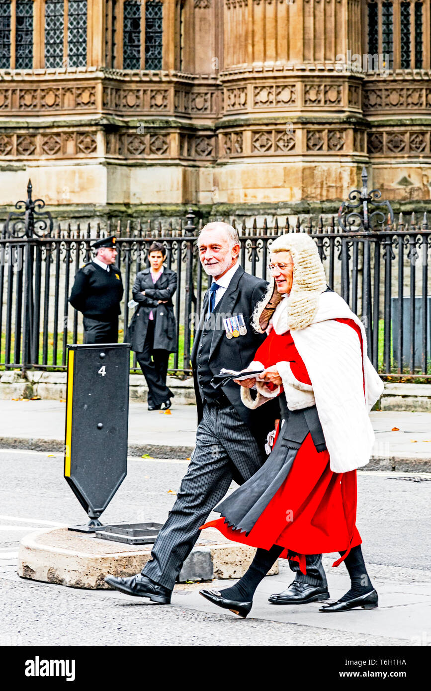 Judges and QCs, fully robed, coming from the annual judges service in ...
