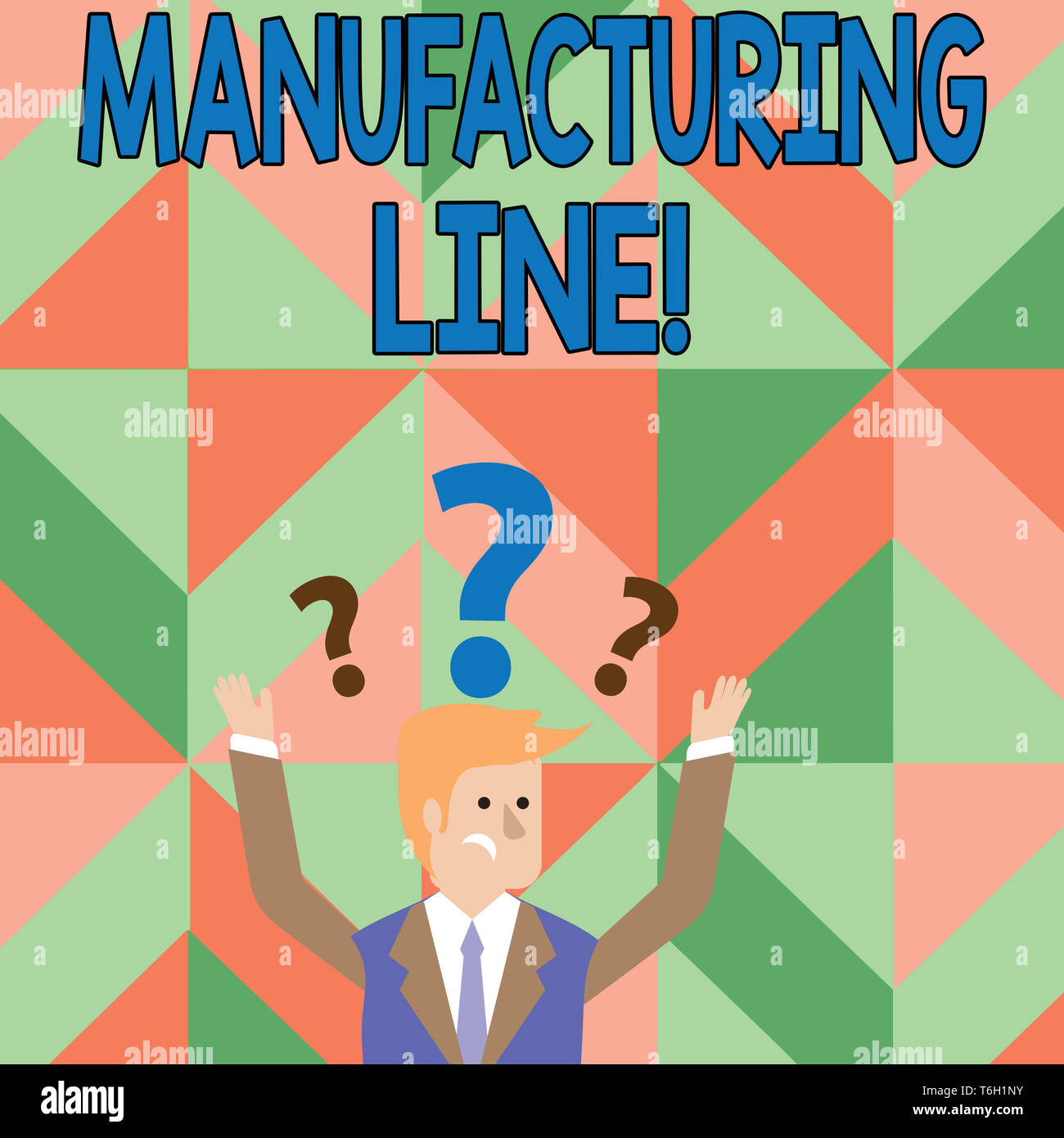 Text sign showing Manufacturing Line. Business photo showcasing set of ...