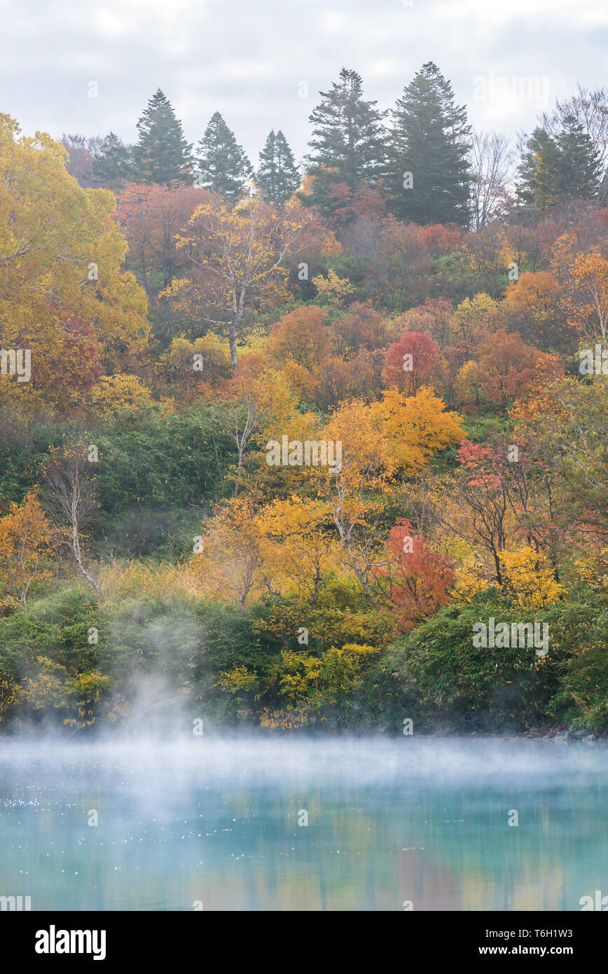 Autumn Onsen Lake Aomori Japan Stock Photo - Alamy