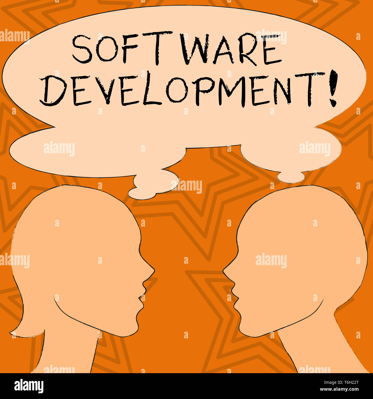 Writing note showing Software Development. Business concept for software is created using a ...
