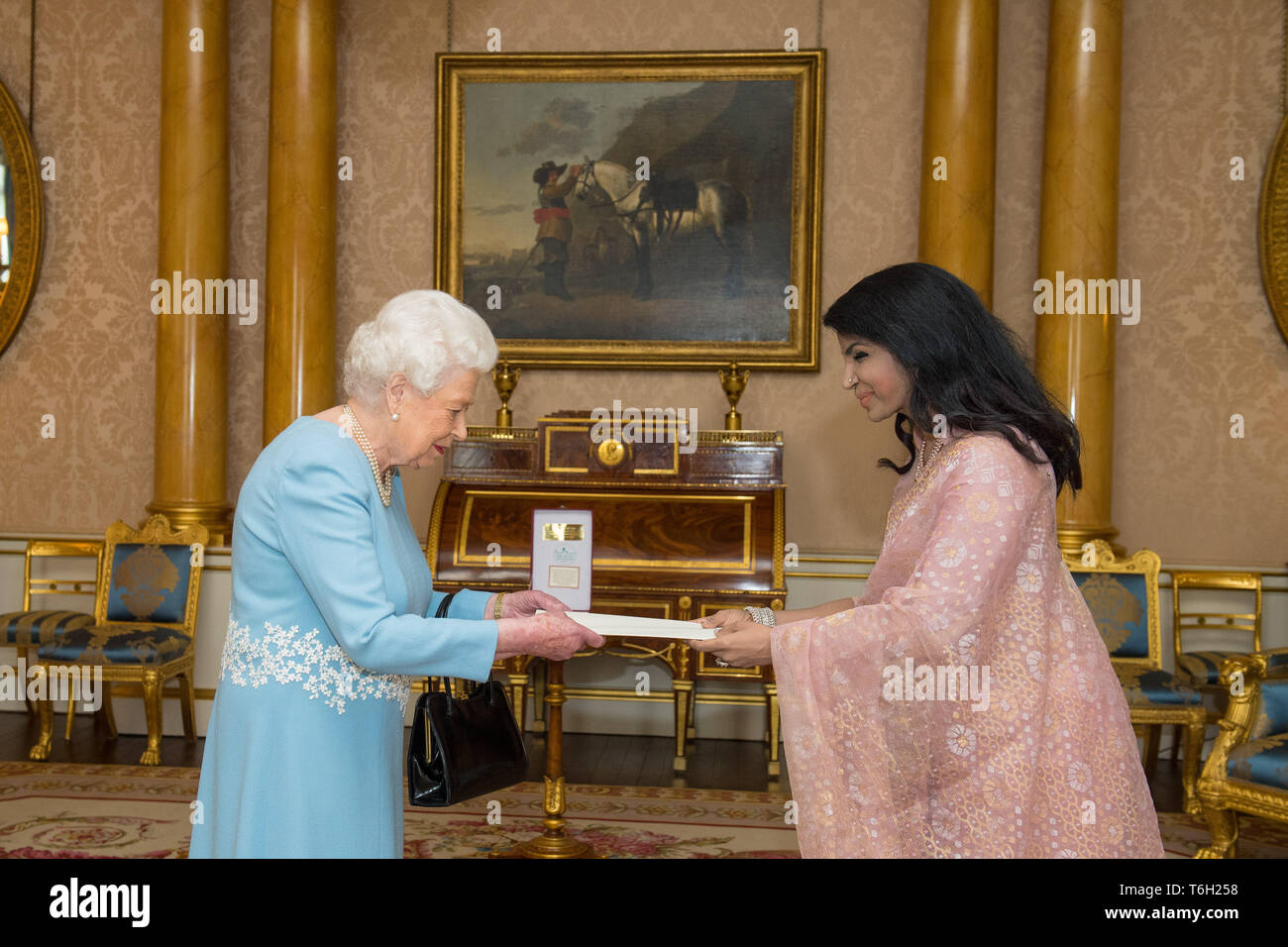 Queen Elizabeth II meets the High Commissioner of Bangladesh Saida Muna ...