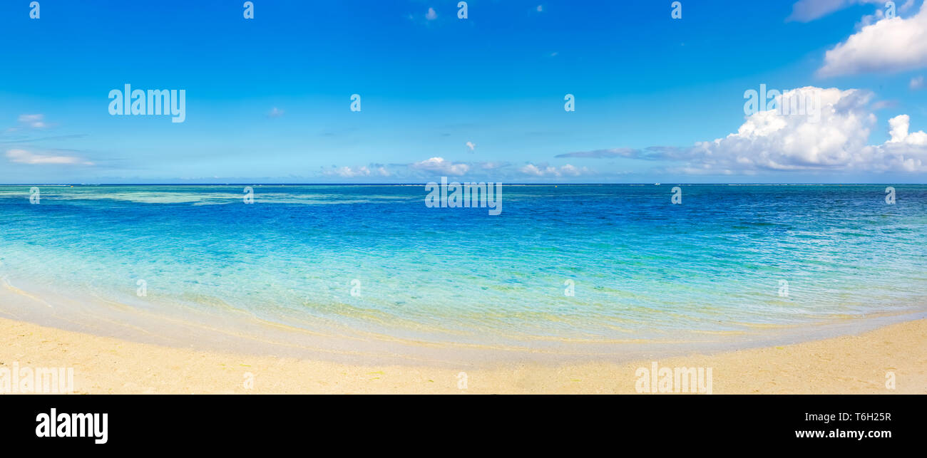 Sandy tropical beach. Beautiful landscape. Panorama Stock Photo - Alamy