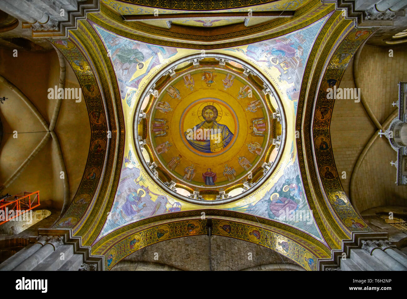 Cupola of the Catholicon in Church of the Holy Sepulchre, Christian ...