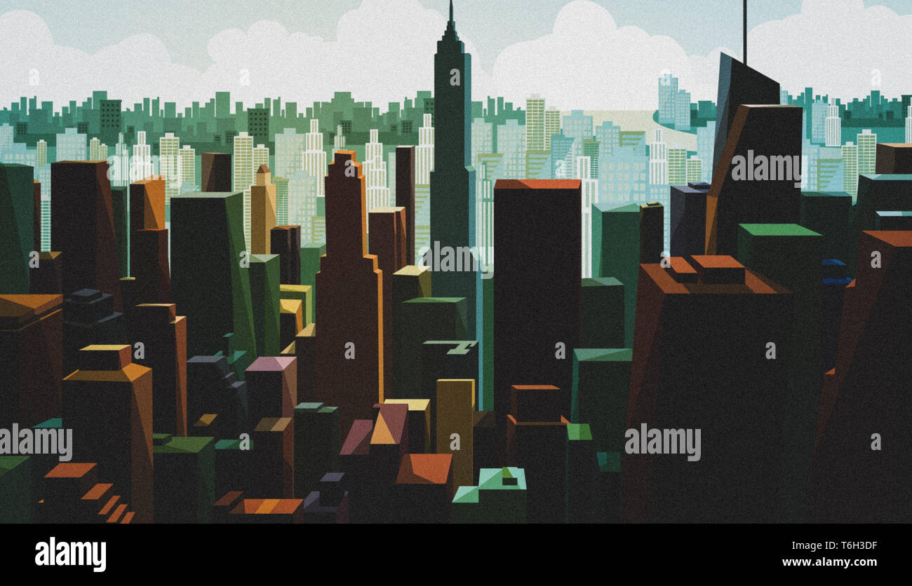 Aerial view of a Downtown capital.Cityscape view with tower design ...