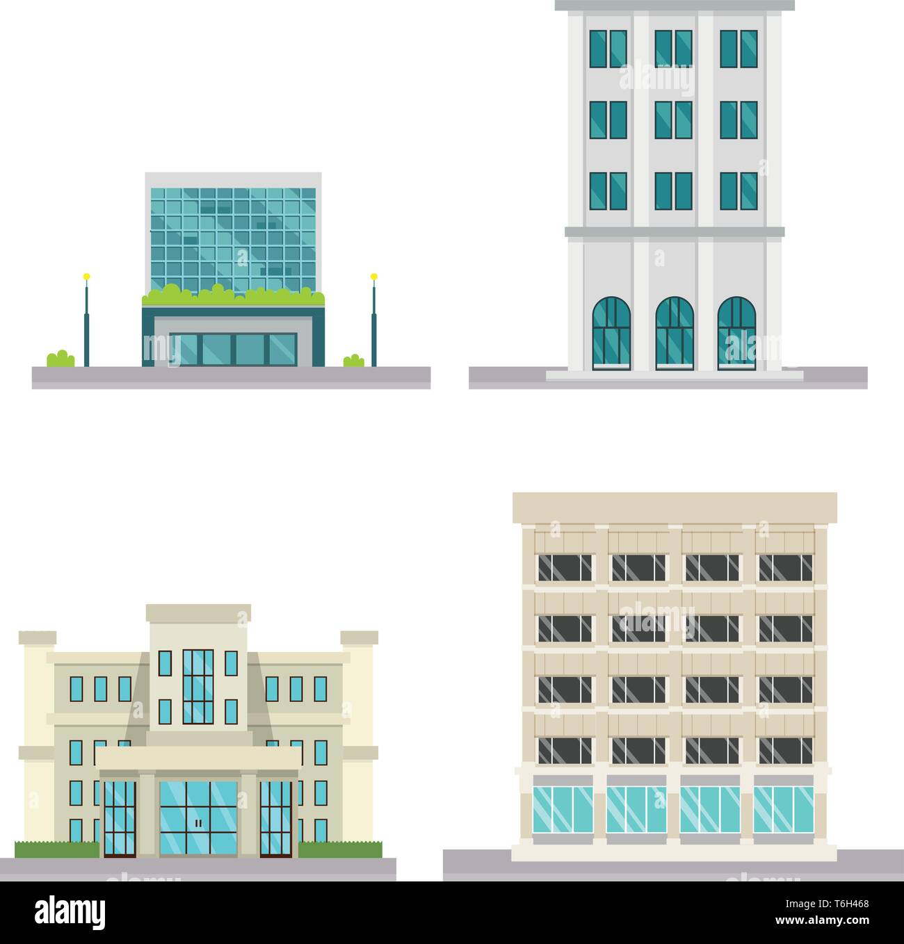 Company Building White Background