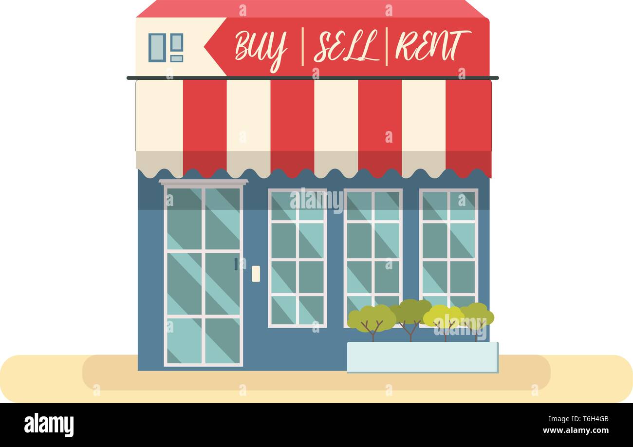 Store shopping design vector.Beautiful building isolated white ...