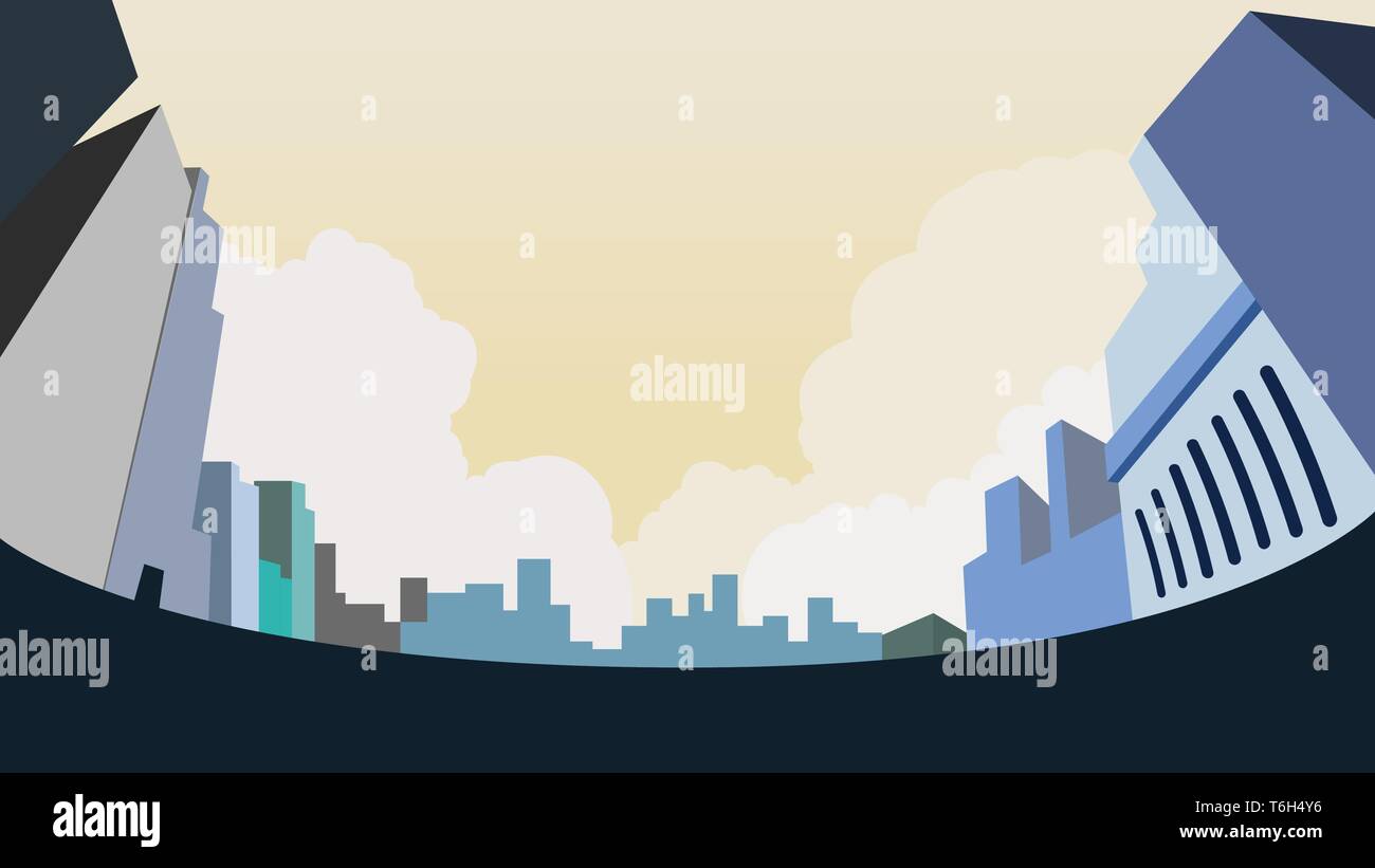 City street low angle silhouette Stock Vector Images - Alamy