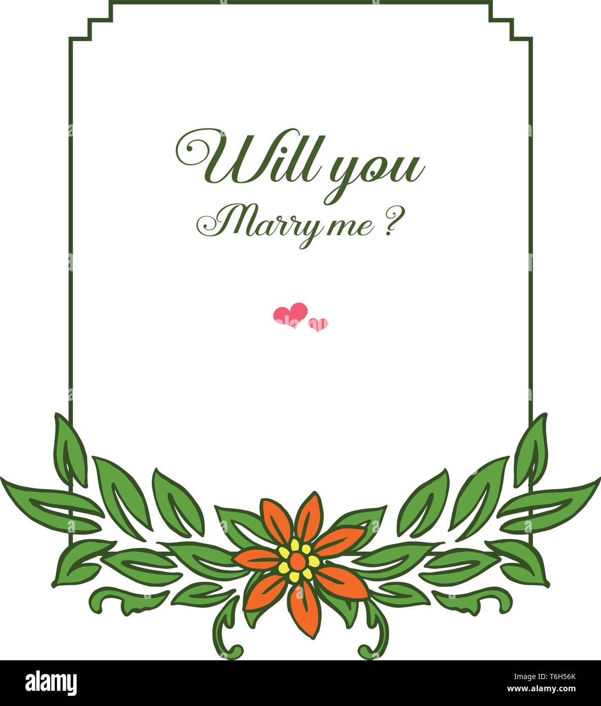 Vector illustration various artwork green leafy flower frame for ...