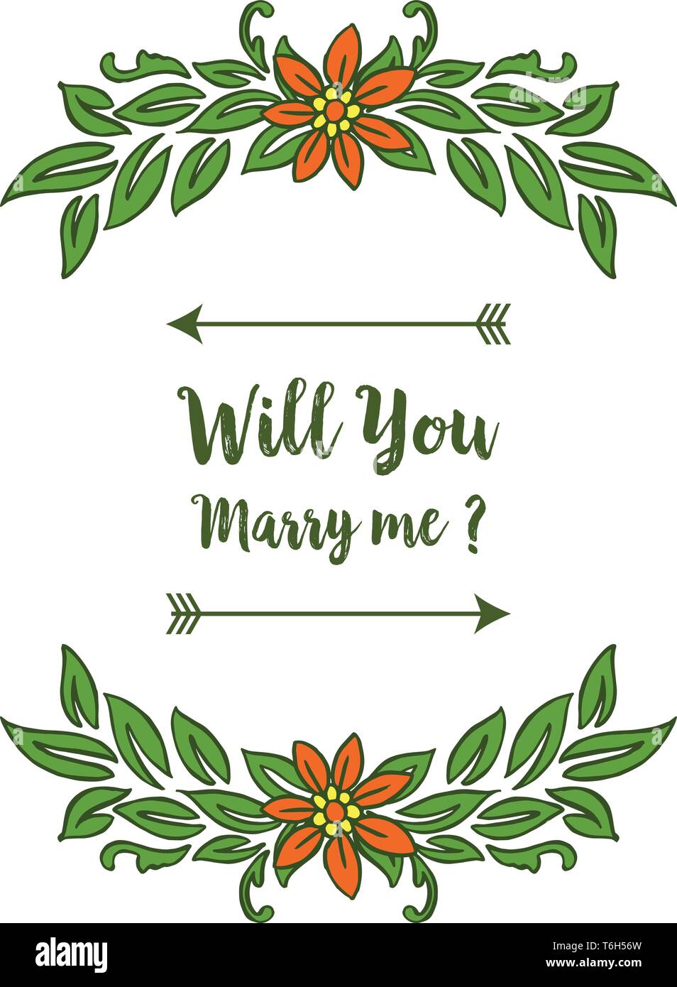 Vector illustration various artwork green leafy flower frame for ...