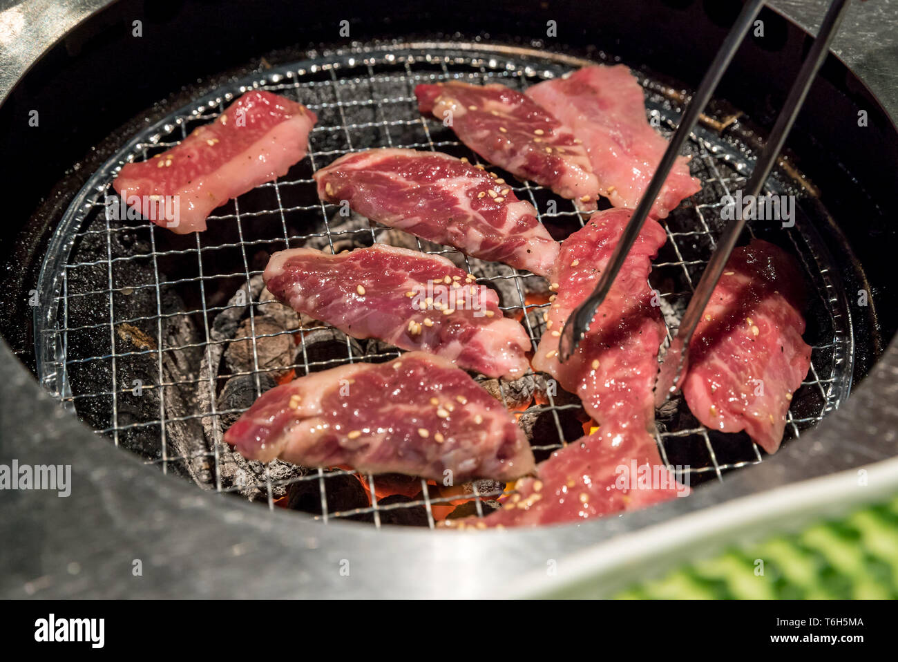 Yakiniku beef grilled Stock Photo - Alamy