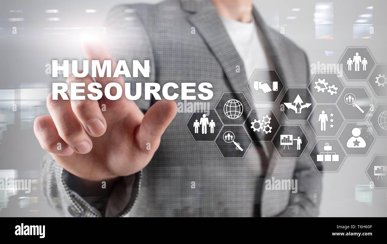 Human Resources HR management concept. Human resources pool, customer ...