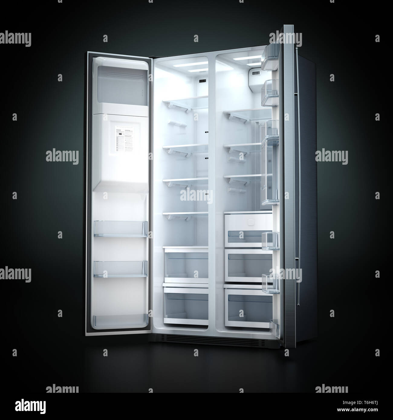 3D rendering large fridge Stock Photo - Alamy