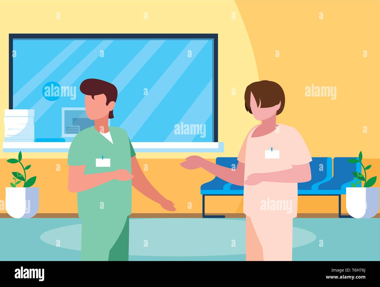 Emergency reception place Stock Vector Images - Alamy