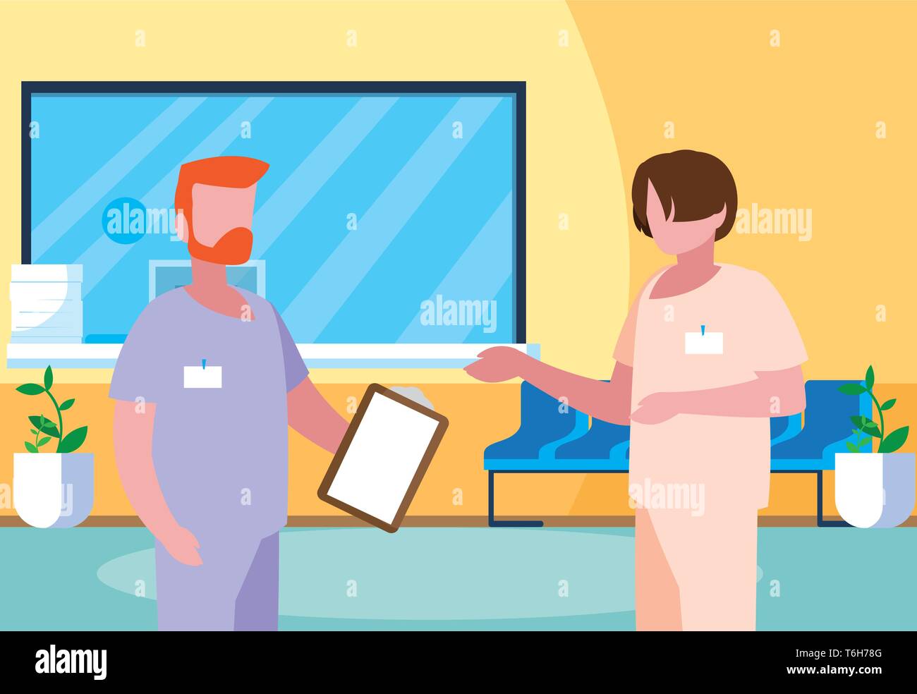 Emergency reception place Stock Vector Images - Alamy