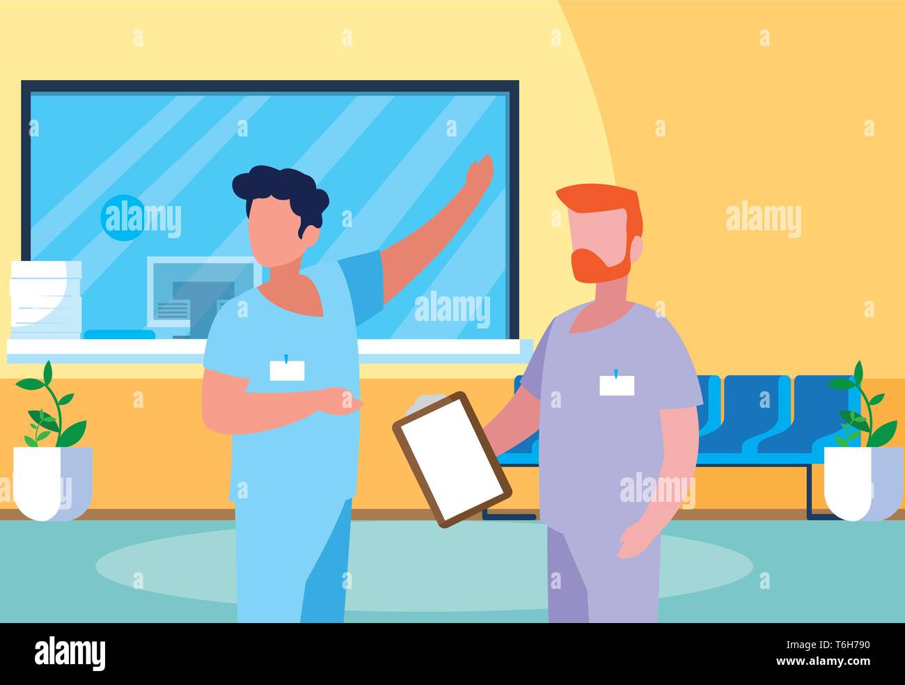 Emergency reception place Stock Vector Images - Alamy