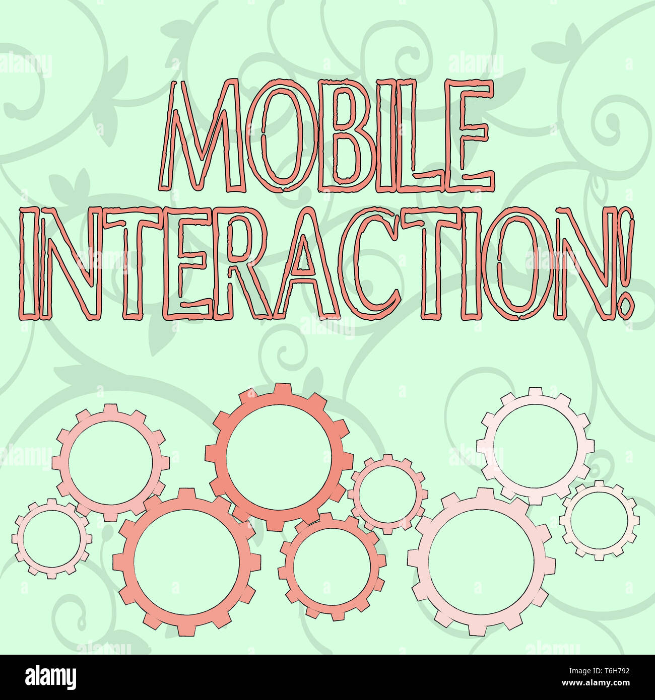 Writing note showing Mobile Interaction. Business concept for the ...