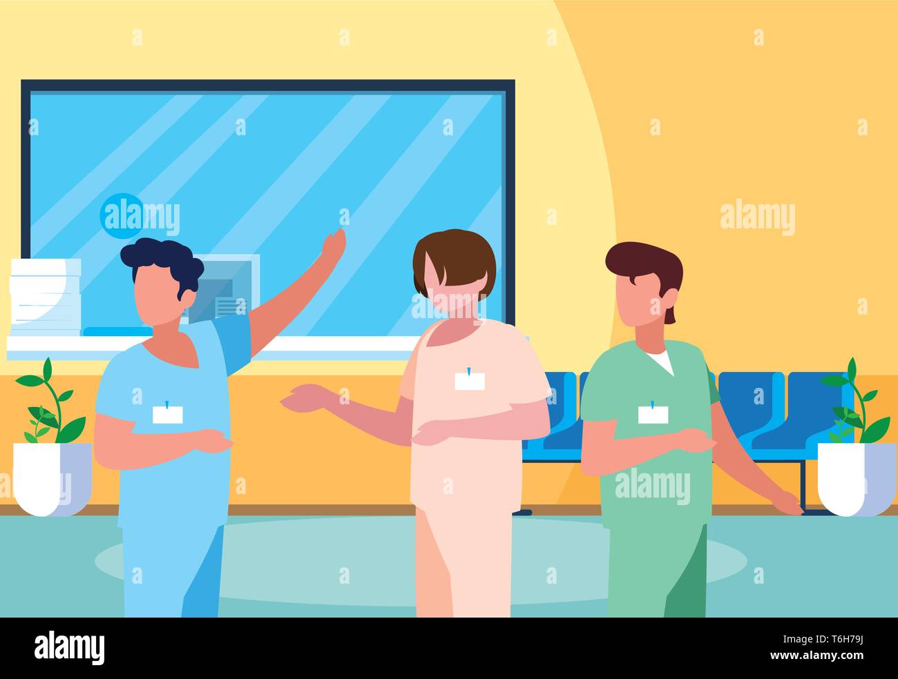 Emergency reception place Stock Vector Images - Alamy