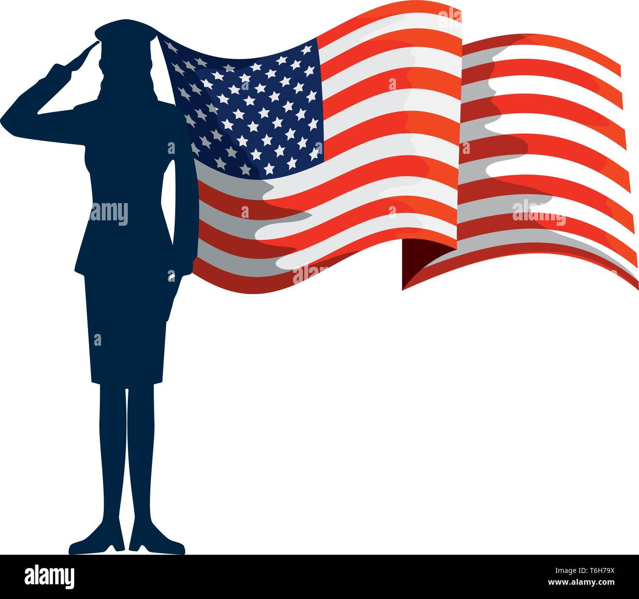 Silhouette female soldier icon Stock Vector Images - Alamy
