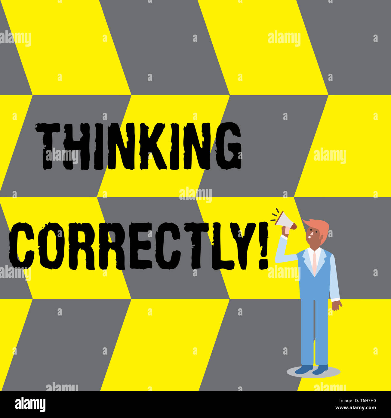 Text sign showing Thinking Correctly. Business photo text principle ...