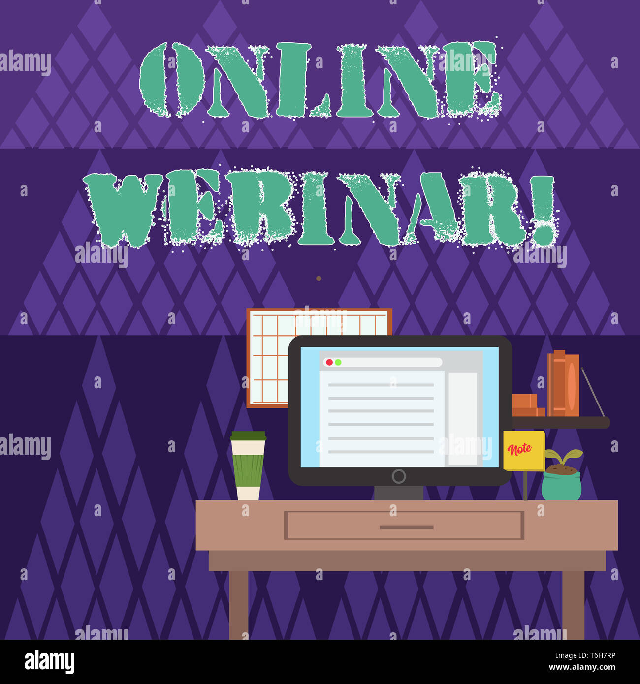 Writing note showing Online Webinar. Business concept for online ...