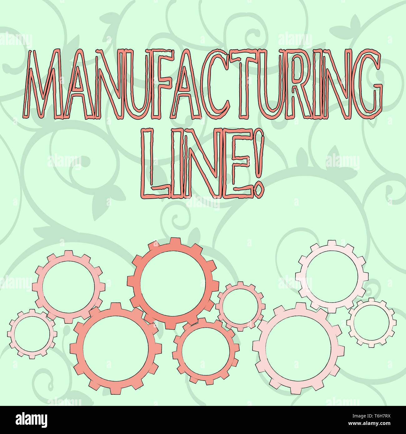 Writing note showing Manufacturing Line. Business concept for set of ...