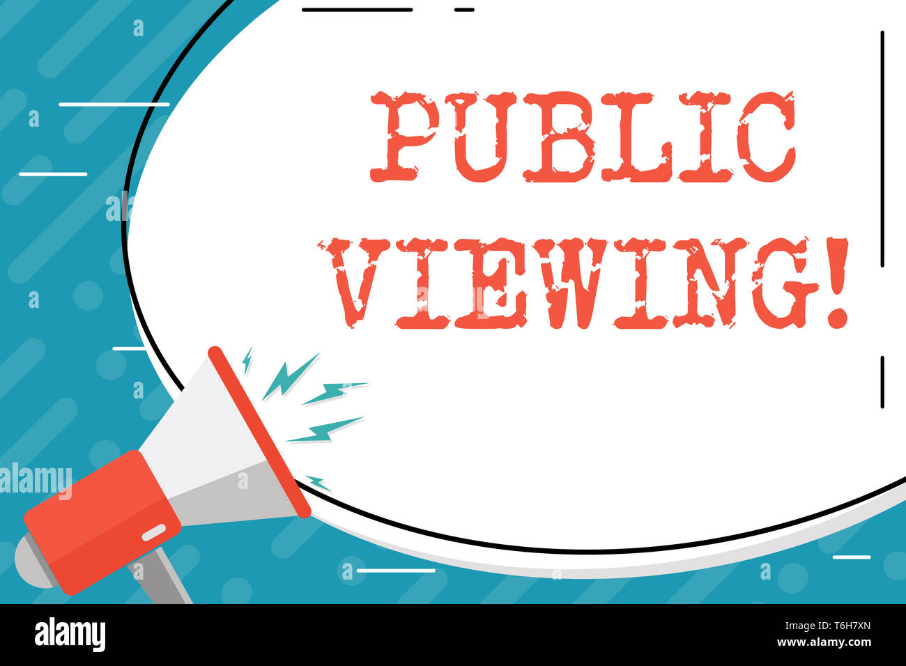 Handwriting text Public Viewing. Conceptual photo Describes the viewing ...