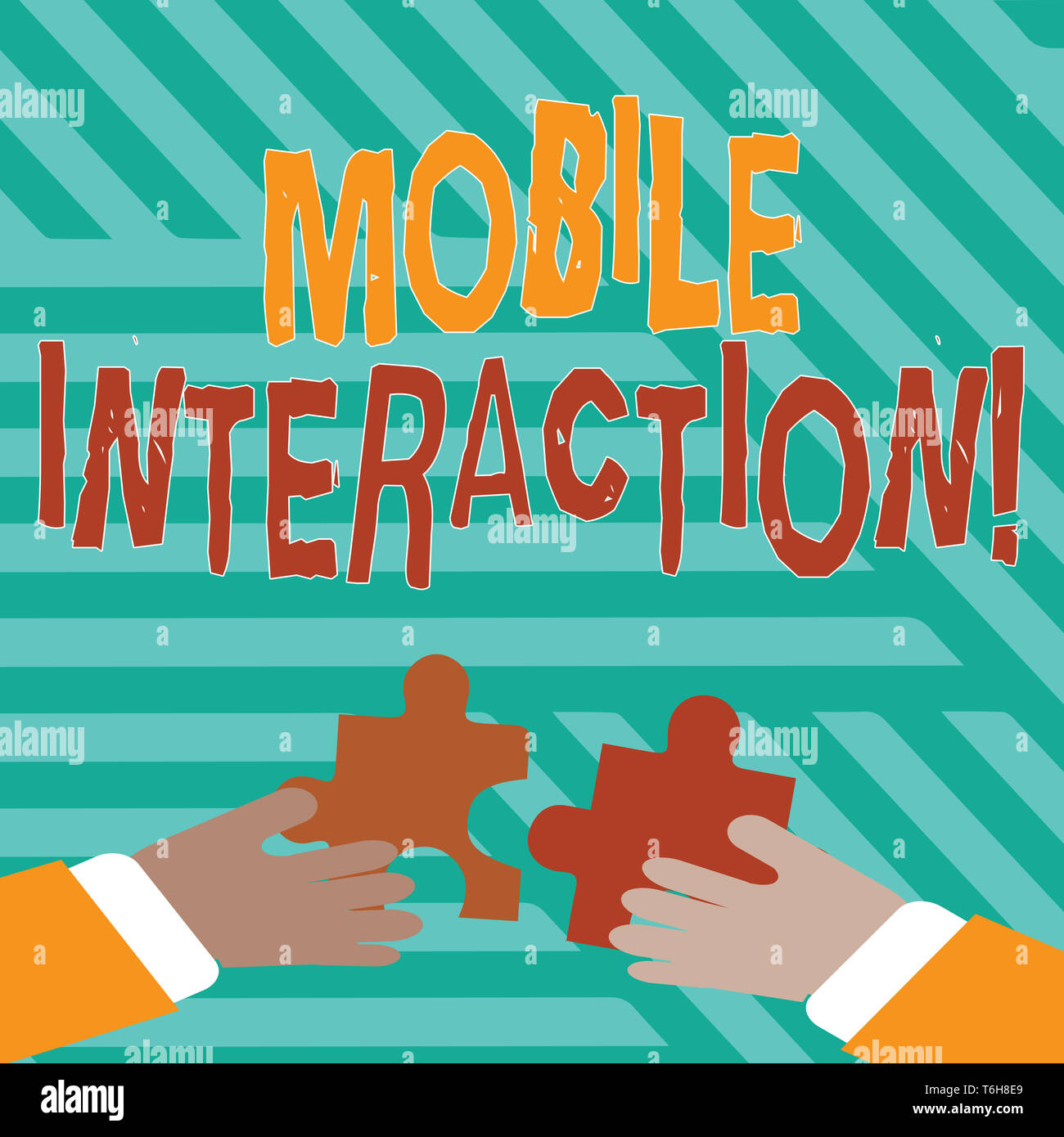 Conceptual hand writing showing Mobile Interaction. Concept meaning the ...