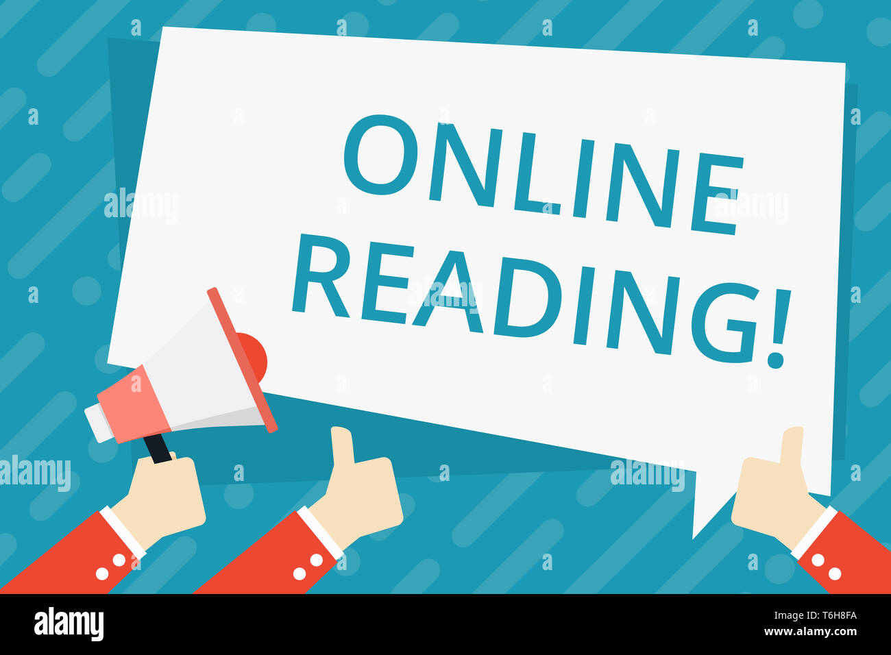 Text sign showing Online Reading. Business photo showcasing process of extracting meaning is in ...