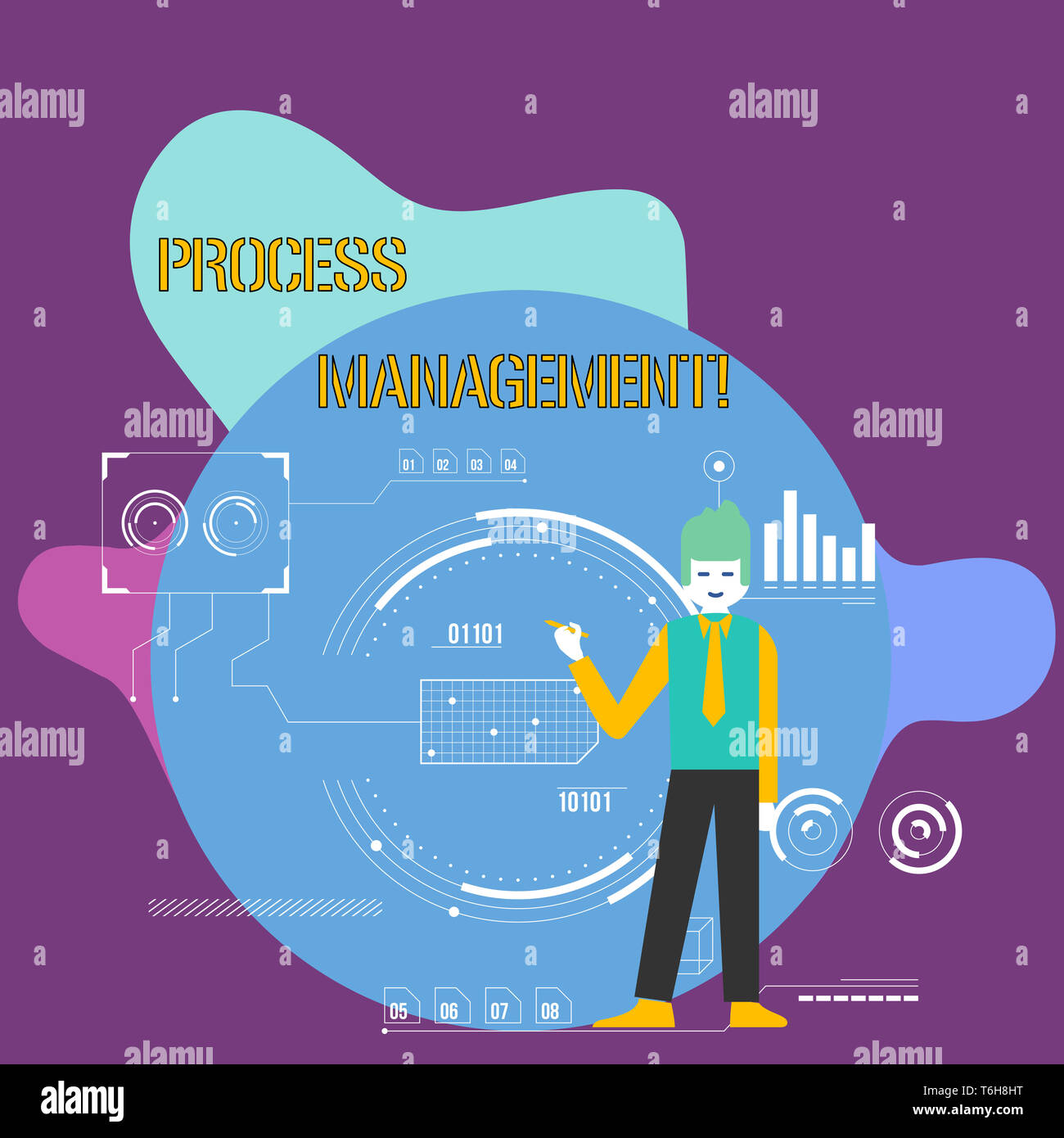 Conceptual hand writing showing Process Management. Concept meaning ...