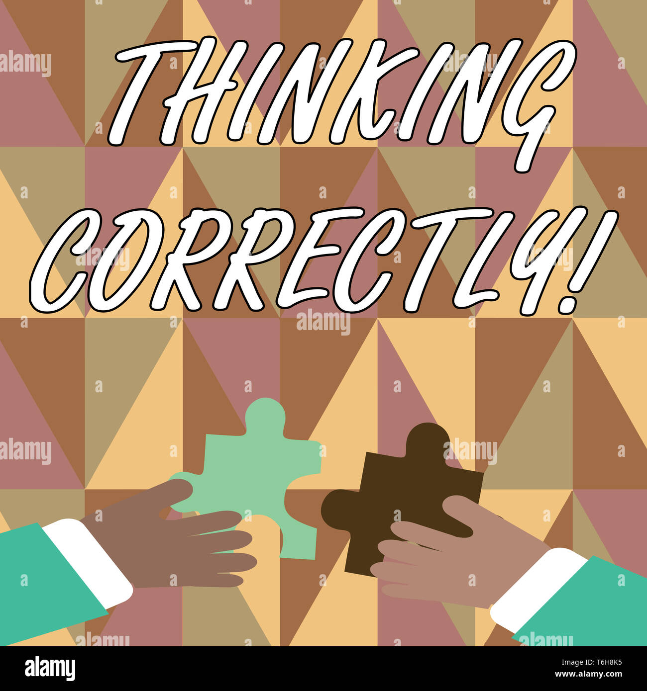 Handwriting text writing Thinking Correctly. Conceptual photo principle ...