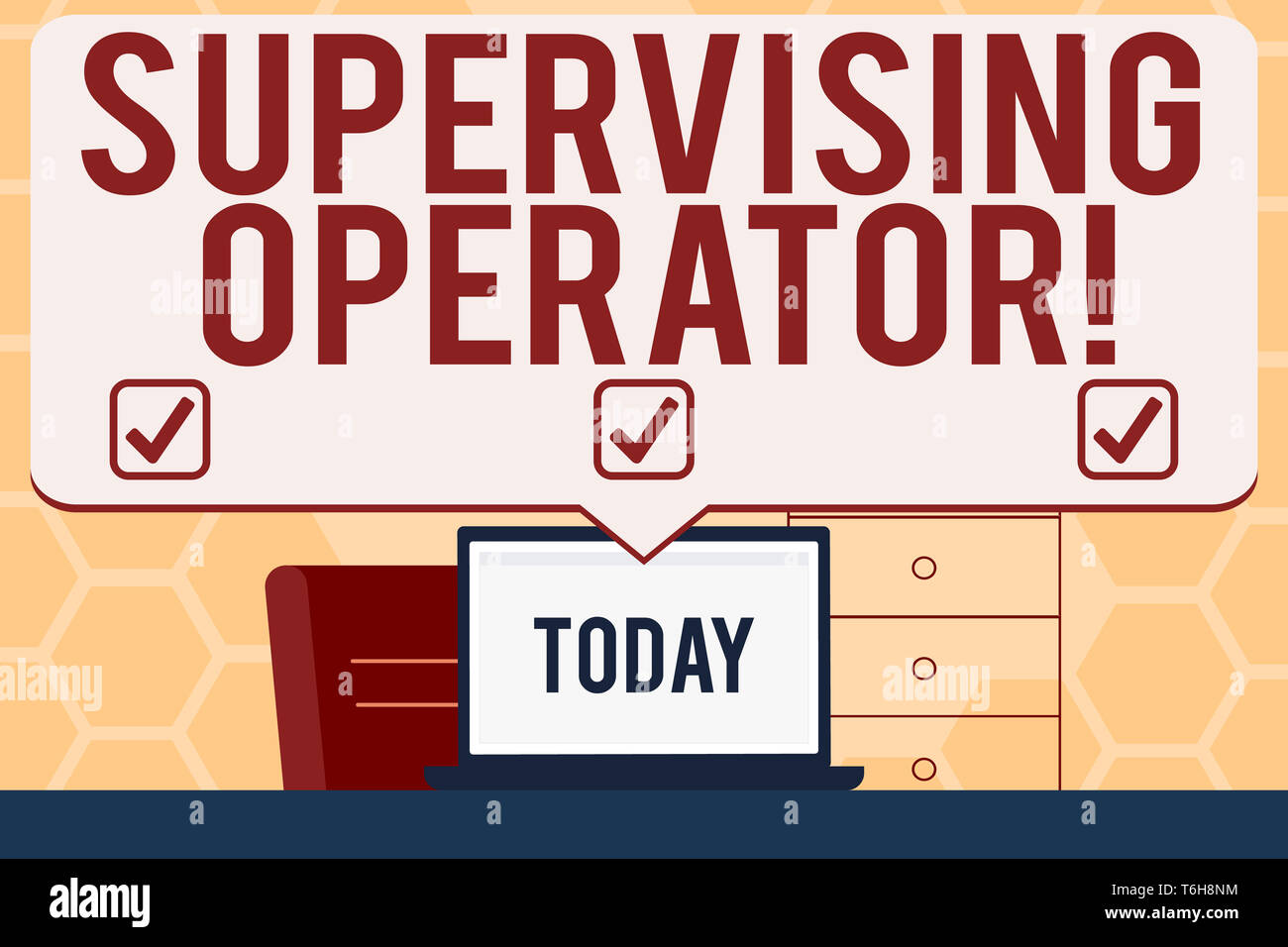 Text sign showing Supervising Operator. Business photo text monitoring ...