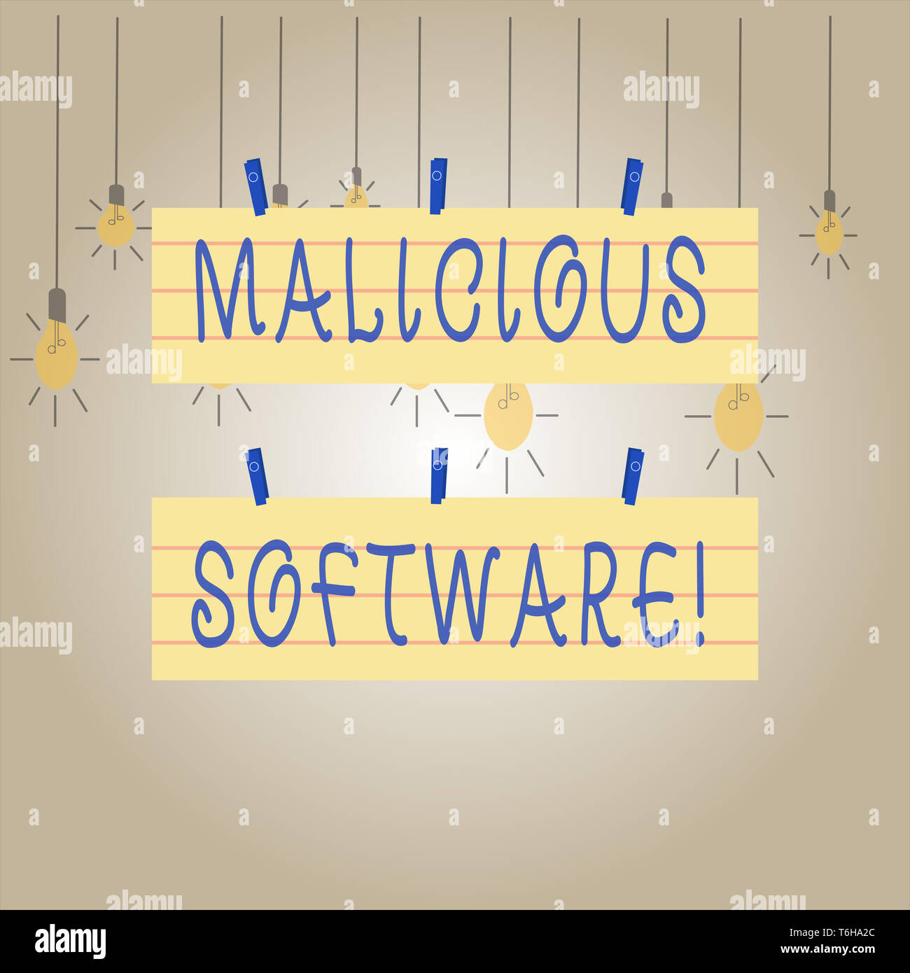 Writing note showing Malicious Software. Business concept for the ...