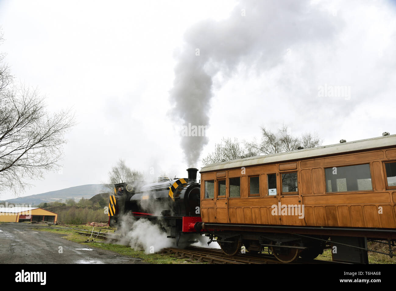Pontypool and Blaenavon Railway. A 0-6-0 saddle tank steam engine ...