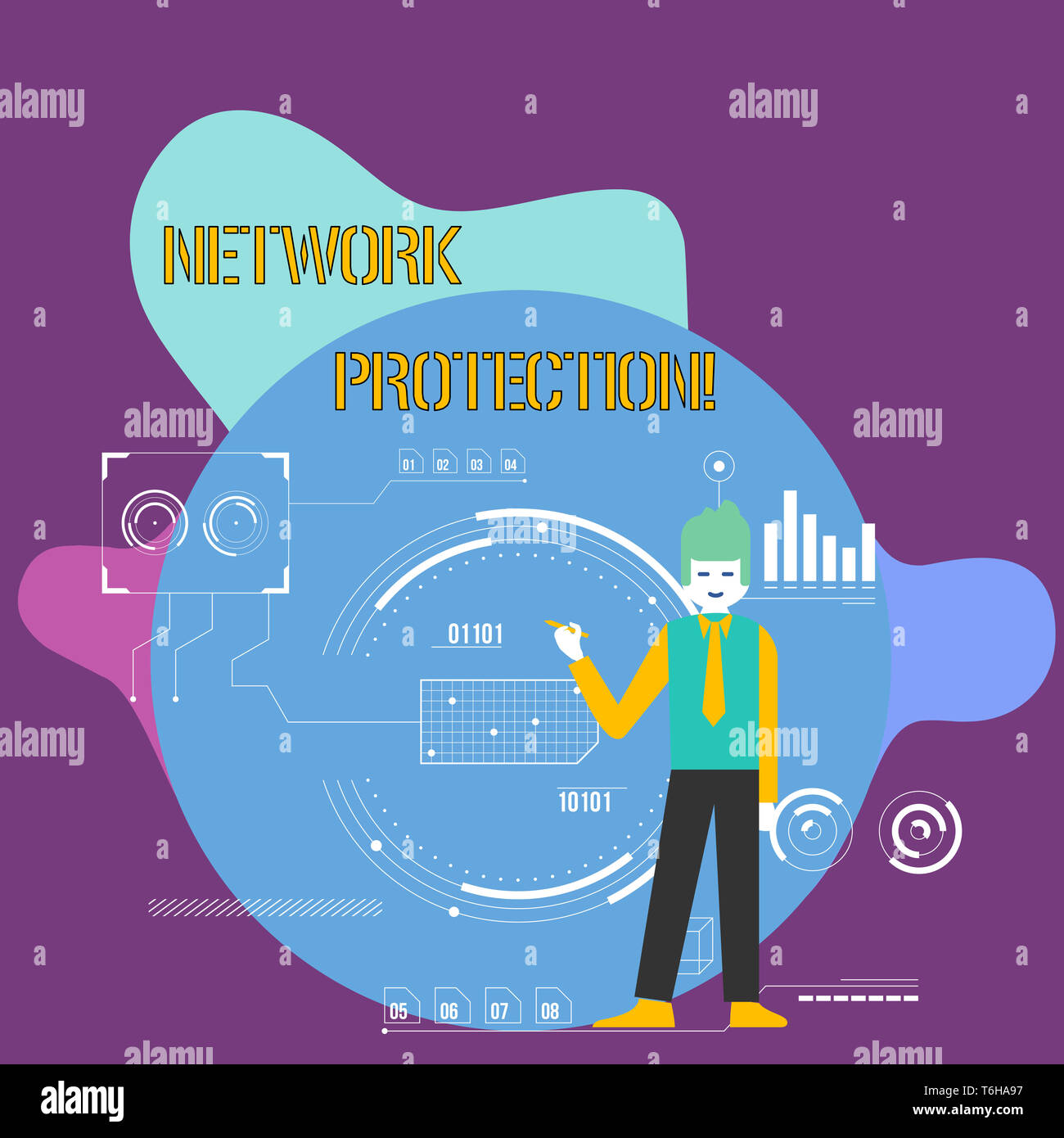 Conceptual hand writing showing Network Protection. Concept meaning ...