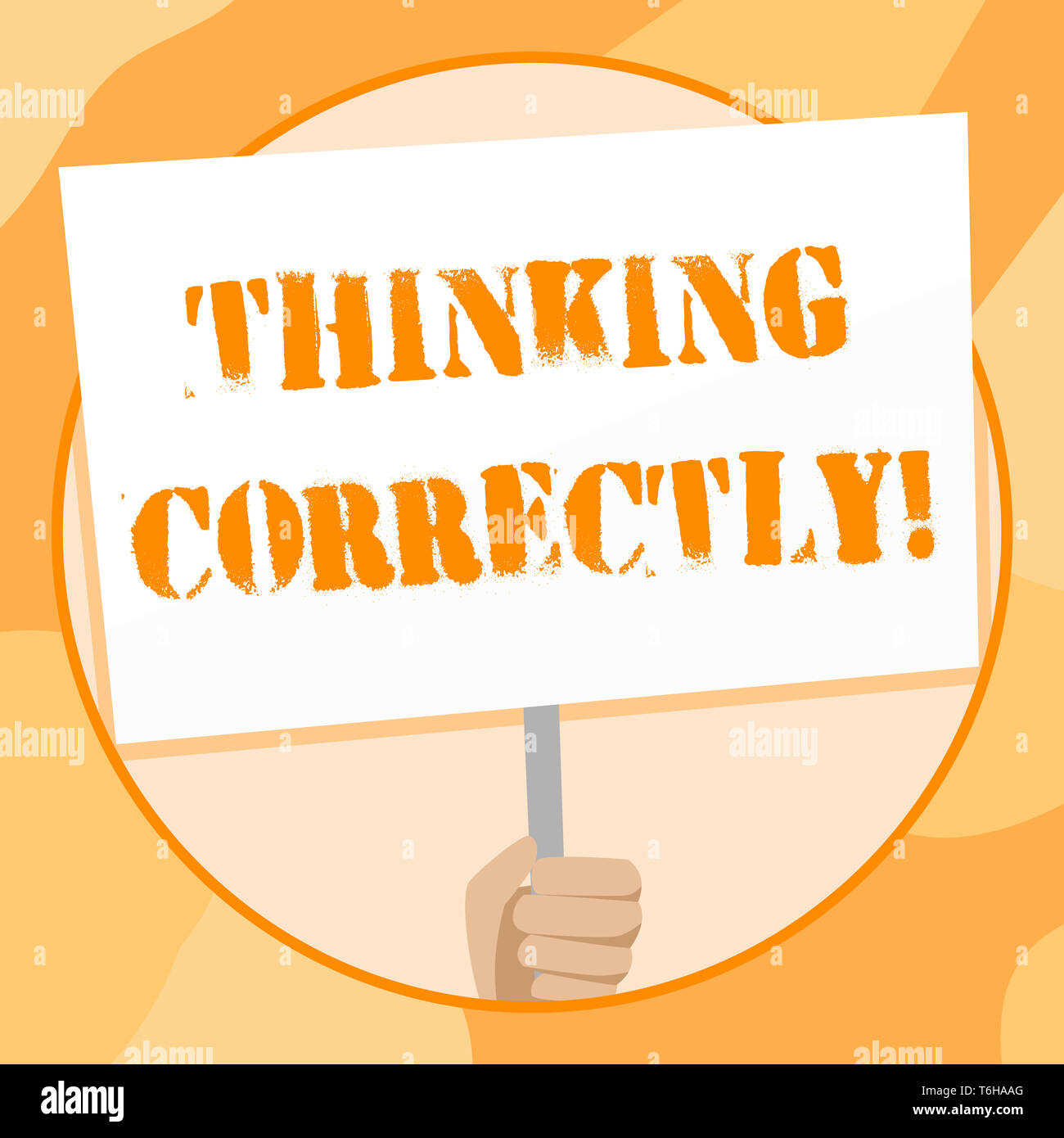 Handwriting text writing Thinking Correctly. Conceptual photo principle ...