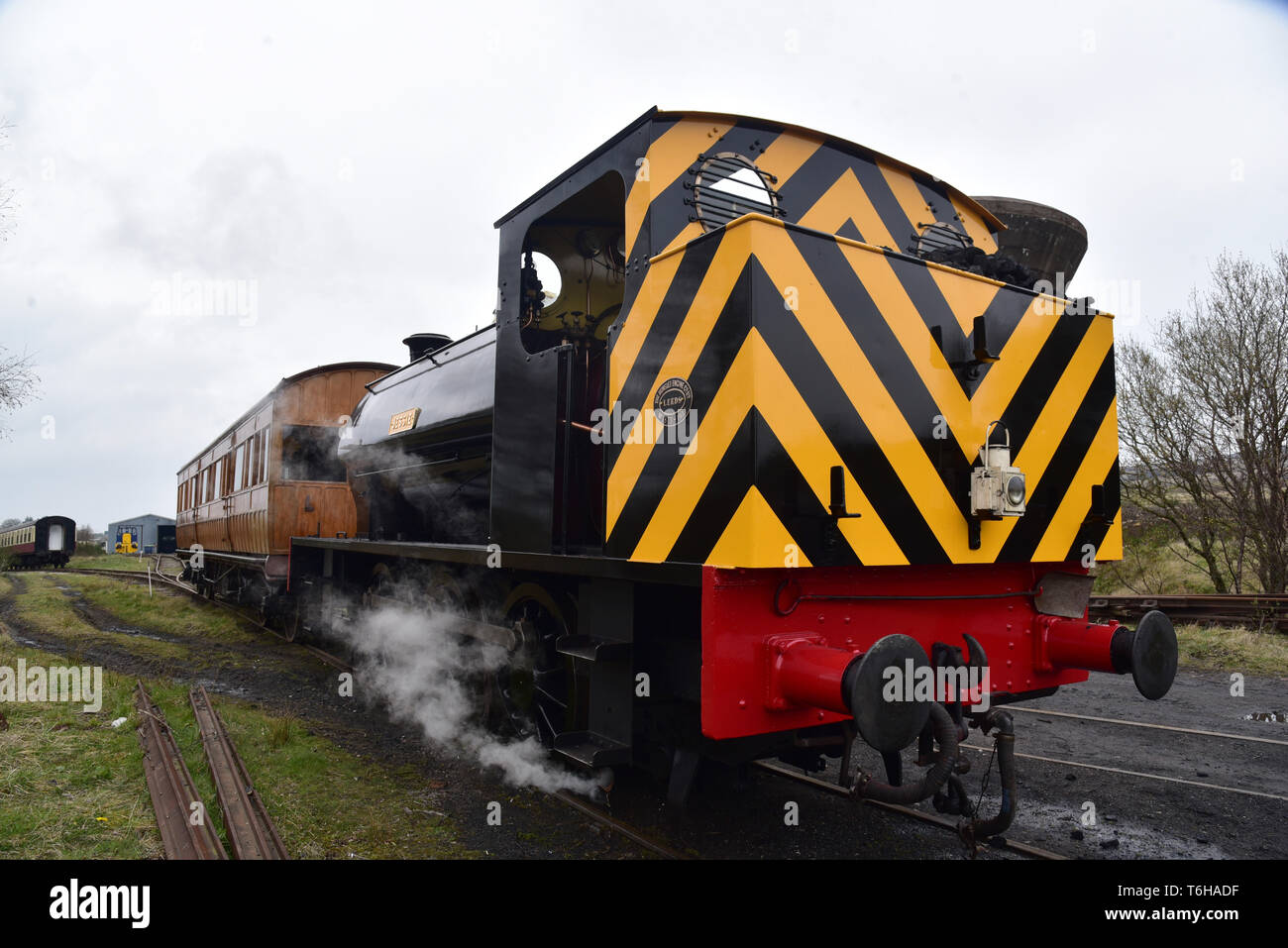 Pontypool and Blaenavon Railway. A 0-6-0 saddle tank steam engine ...
