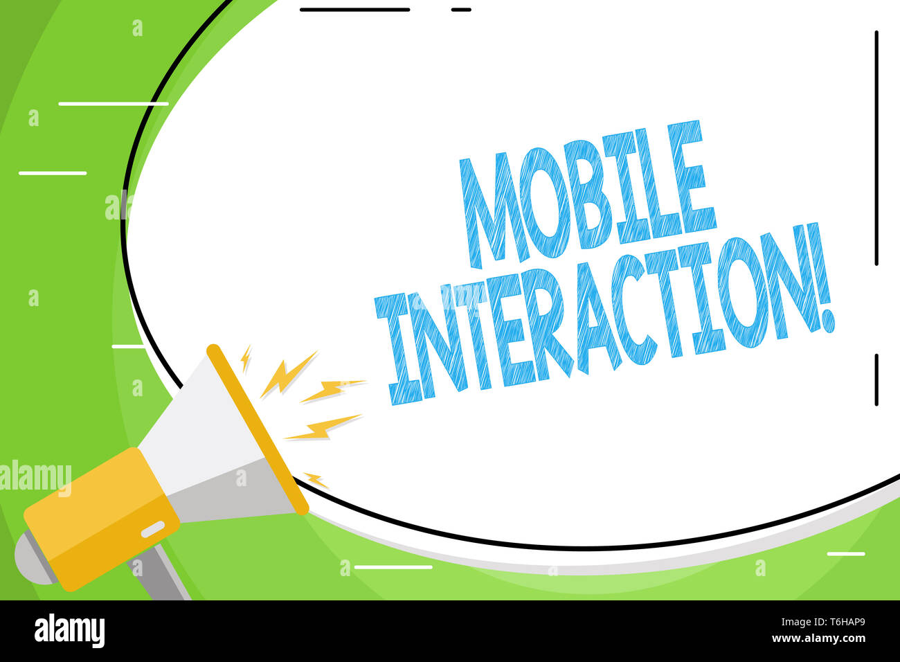 Text sign showing Mobile Interaction. Business photo showcasing the ...