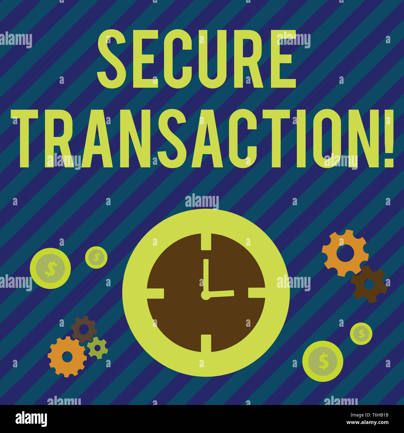 Text sign showing Secure Transaction. Business photo showcasing a ...