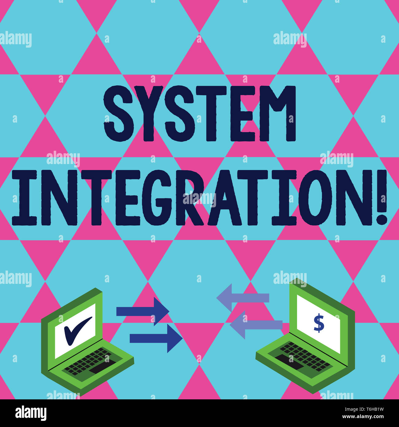 Word writing text System Integration. Business photo showcasing process ...